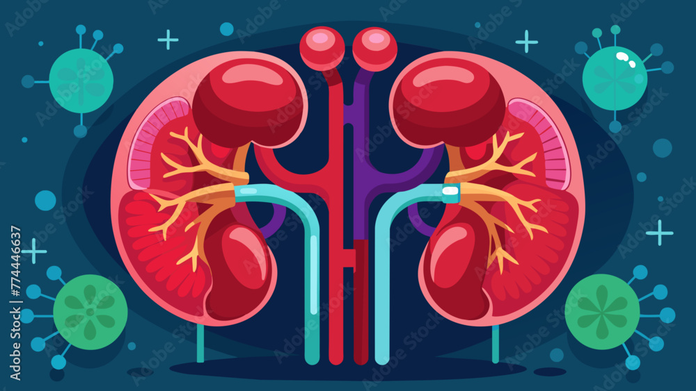 Human Kidneys Vector Illustration Anatomy Explained in Visual Detail ...