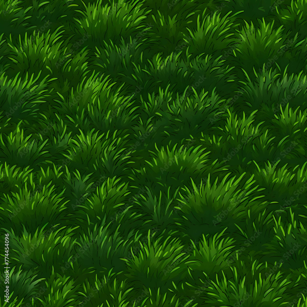 a 2d grass texture for a 2d rpg in unity, bright green, pixel art style ...