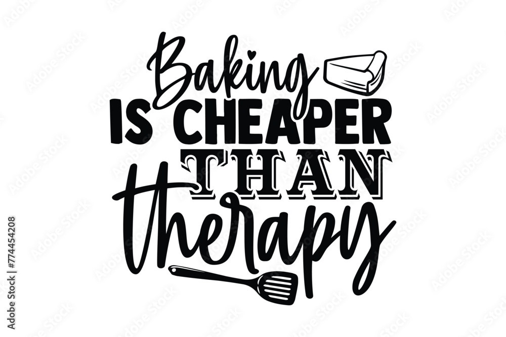 Baker t shirt design, Hand drawn lettering phrase isolated on white ...