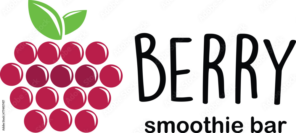 Berry logo design concept, logo combination of name and berry fruit ...