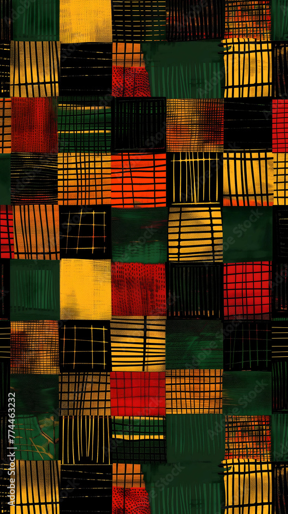 Fotka „Wallpaper inspired by the colorful and geometric patterns of ...