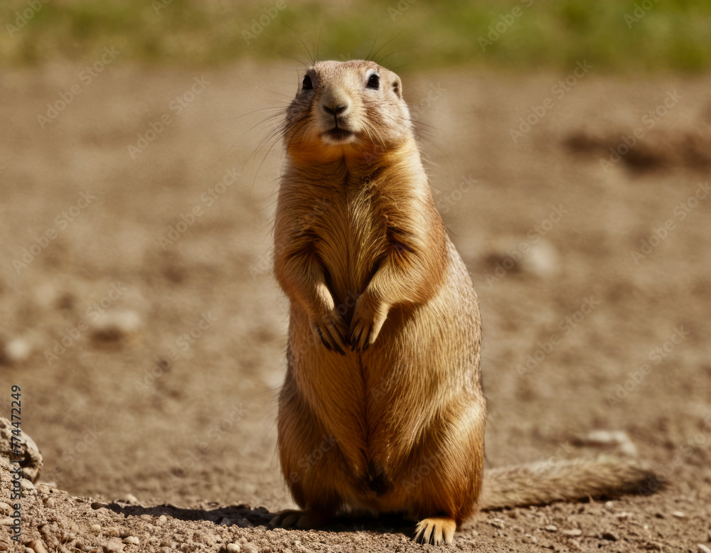 The prairie dog (Cynomys ludovicianus) is a social rodent native to the ...