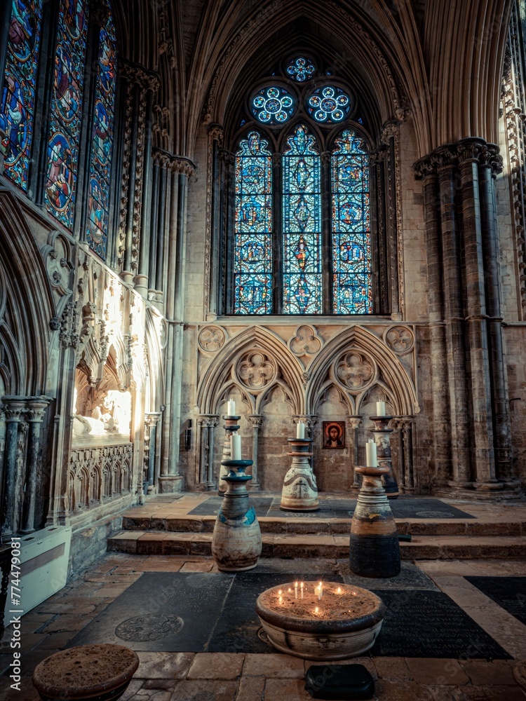 Lincoln Cathedral, Roman Catholic Gothic church and cathedral with ...