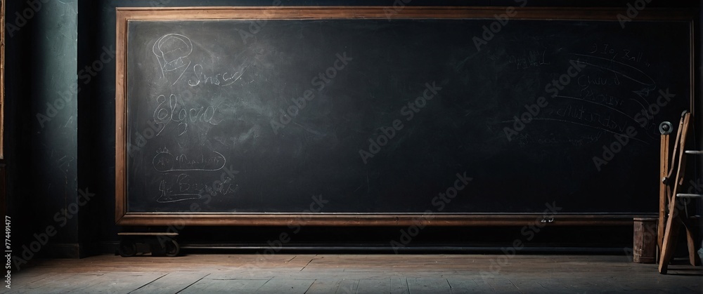 blackboard chalkboard background / classroom learning material / back ...