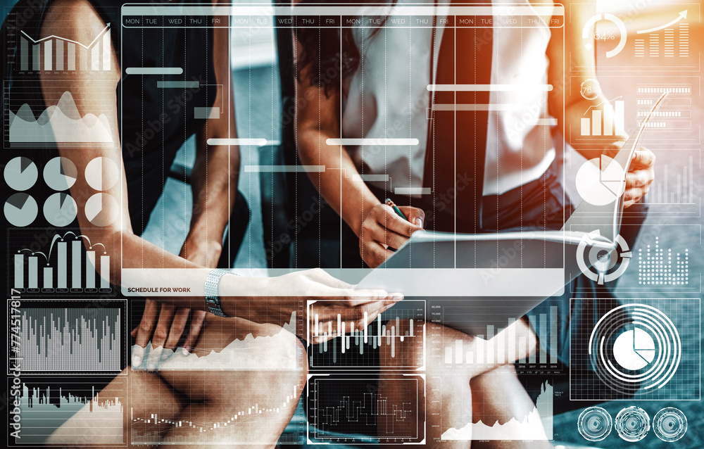 Project management schedule for business planning. Modern graphic ...