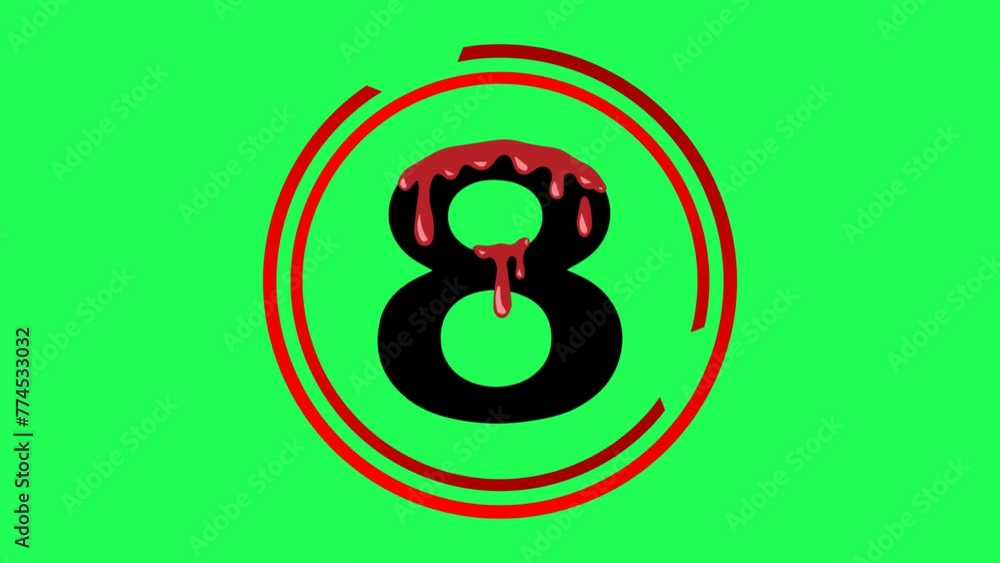 Countdown Timer or Motion Countdown Green Screen for Opening Horror ...