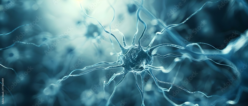 Neuronal activity in the brain using optogenetics showing neuron ... Neuronal activity in the brain using optogenetics showing neuron ...