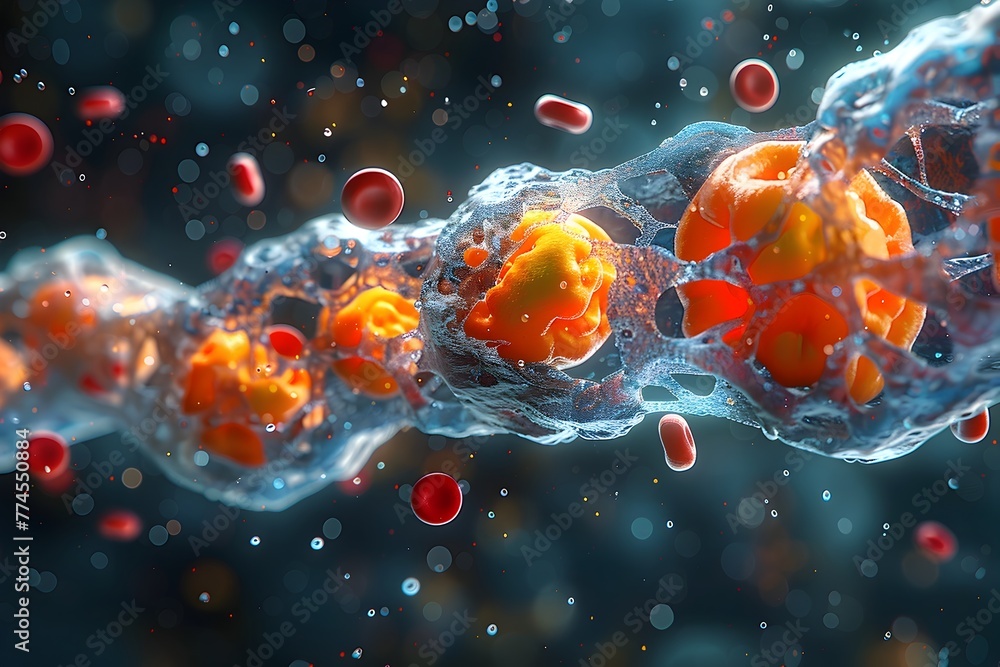 Microscopic Showcasing the Intricate Production of Red Blood Cells ...