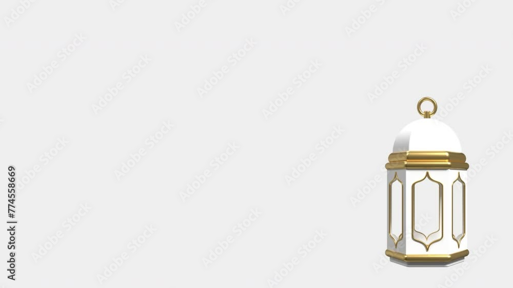 Ramadan lantern animation. Animated video of Islamic lantern light. 4K ...