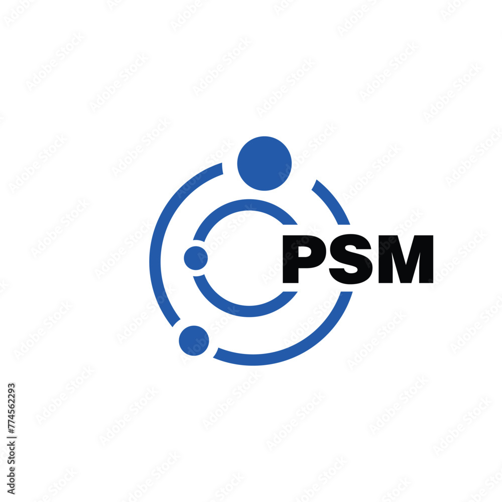 PSM letter logo design on white background. PSM logo. PSM creative ...