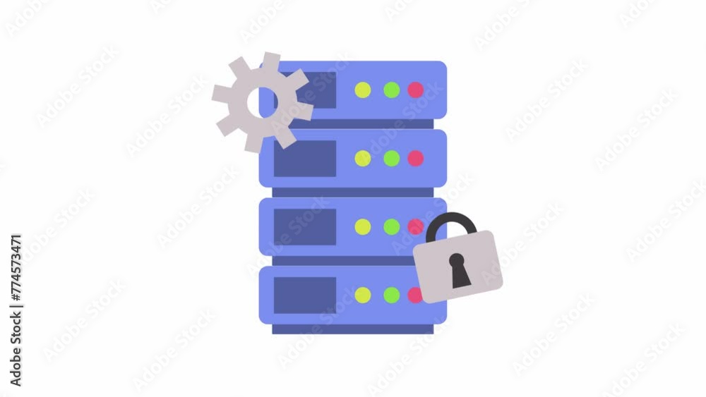 Vidéo Stock secure cloud data storage and network connection, with ...