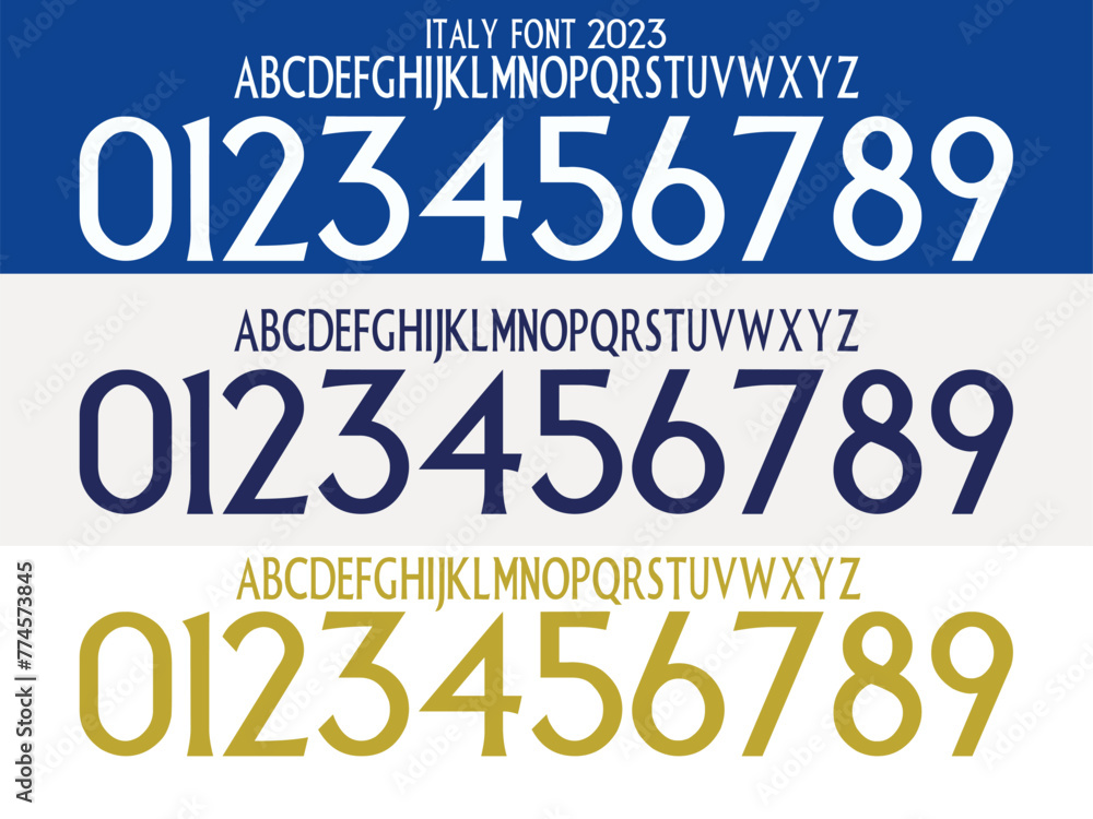 Vetor de font vector team 2023 kit sport style font. football style ...