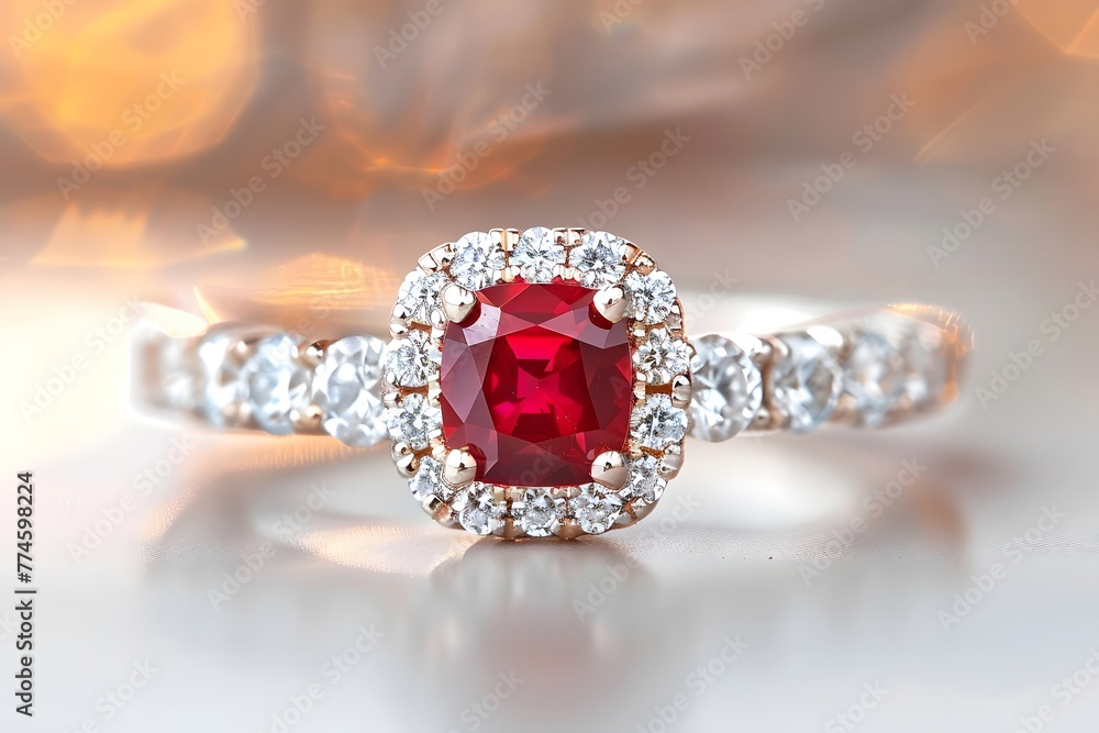 Elegant Red Ruby Ring Design Inspired by Bulgari and Cartier, Featuring ...