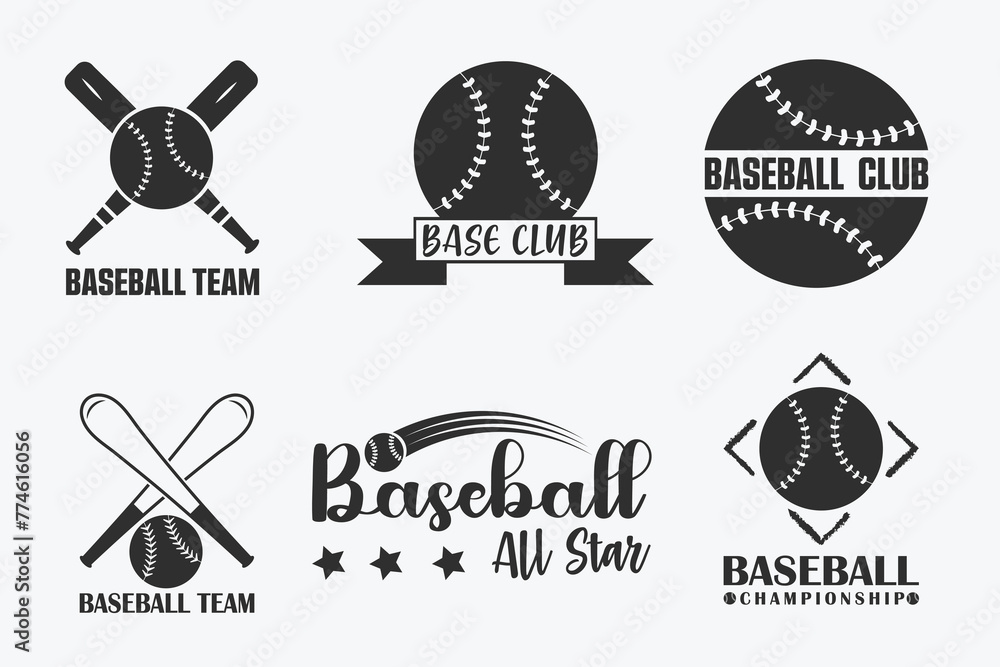 Dynamic Baseball Logo Design Bundle, Creative Baseball Team Logos, Bold ...