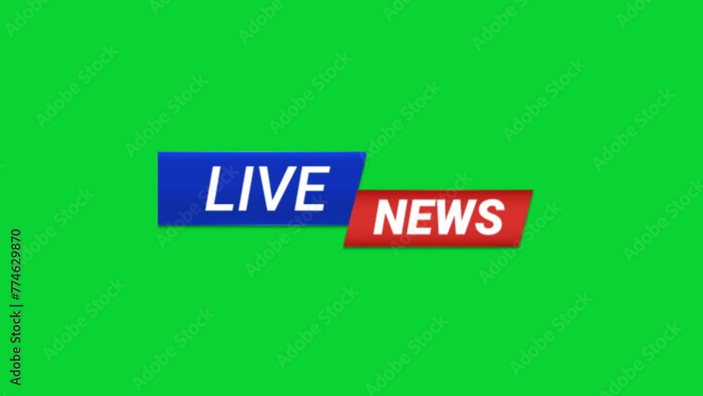 Breaking live news Sticker pack, 3D Animation Video Green Screen ...
