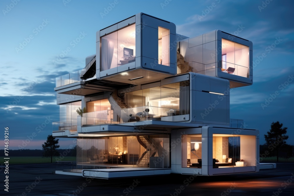 Colorful modular homes , Industrialized construction of modular homes ...
