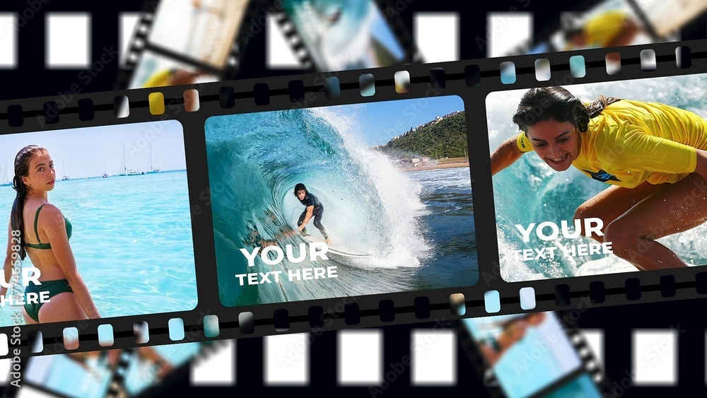 Film Roll Memories Throwback Slideshow Stock テンプレート | Adobe Stock