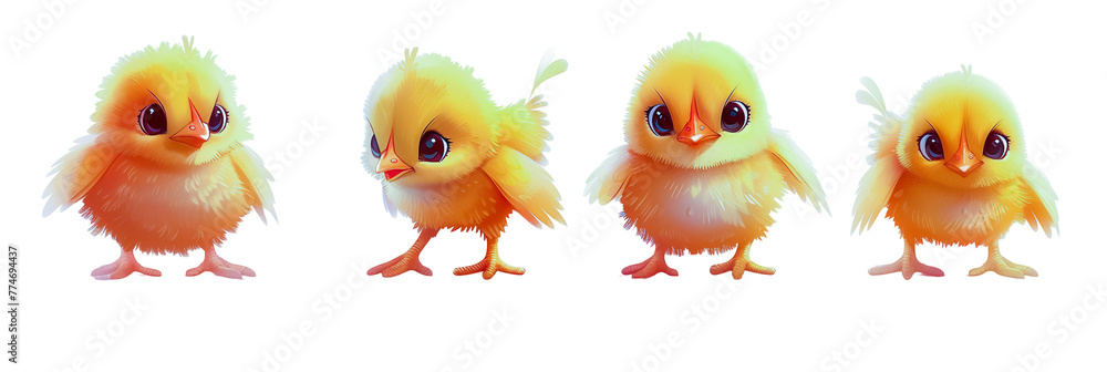 Cute, small, yellow baby chickens are a symbol of Easter and Holy ...