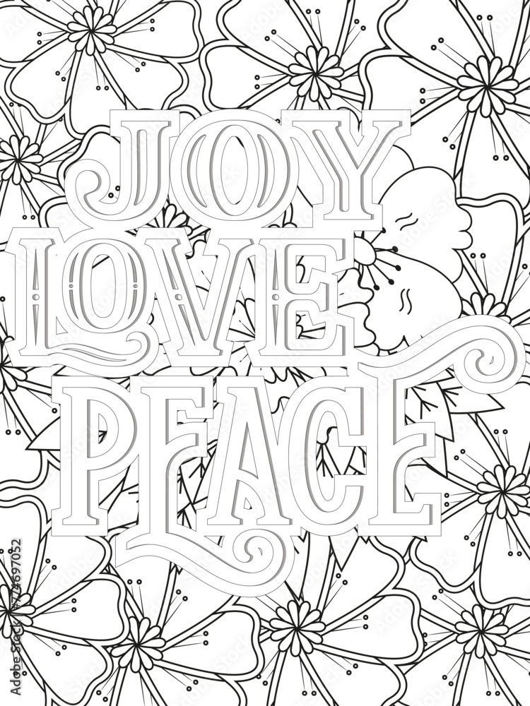 Keychain-Quotes Flower Coloring Page Beautiful black and white ...