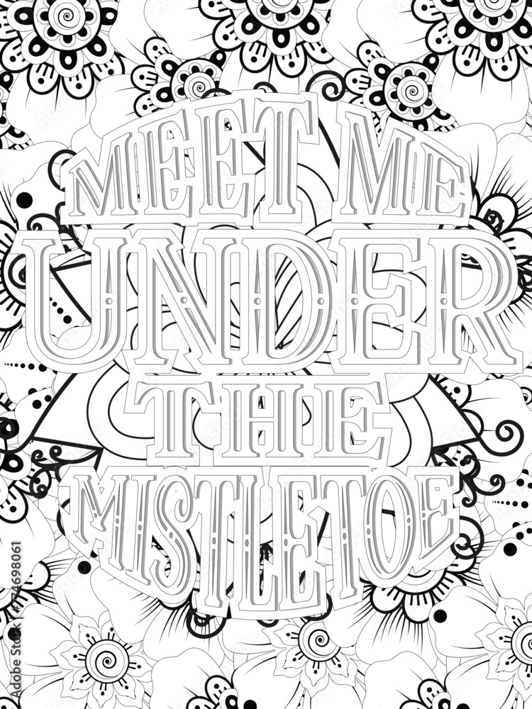 Keychain-Quotes Flower Coloring Page Beautiful black and white ...