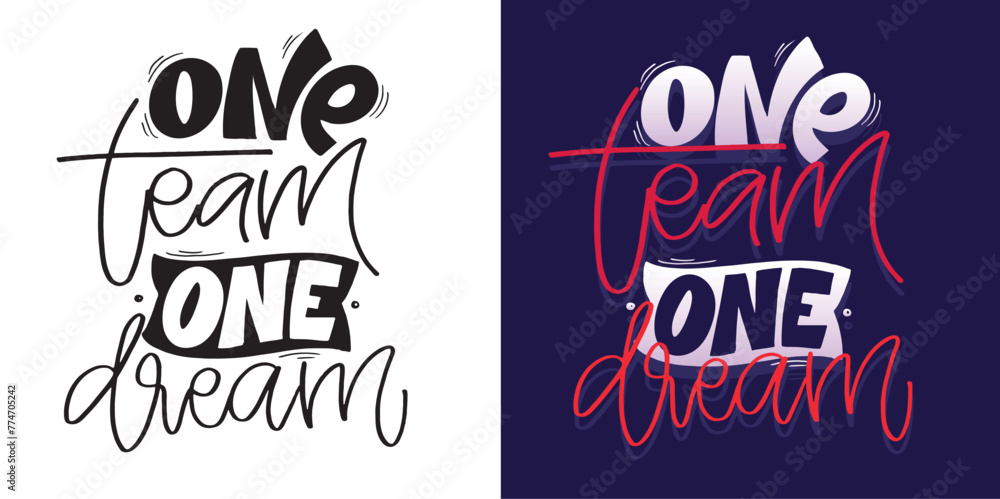 Set with hand drawn lettering quotes in modern calligraphy style ...