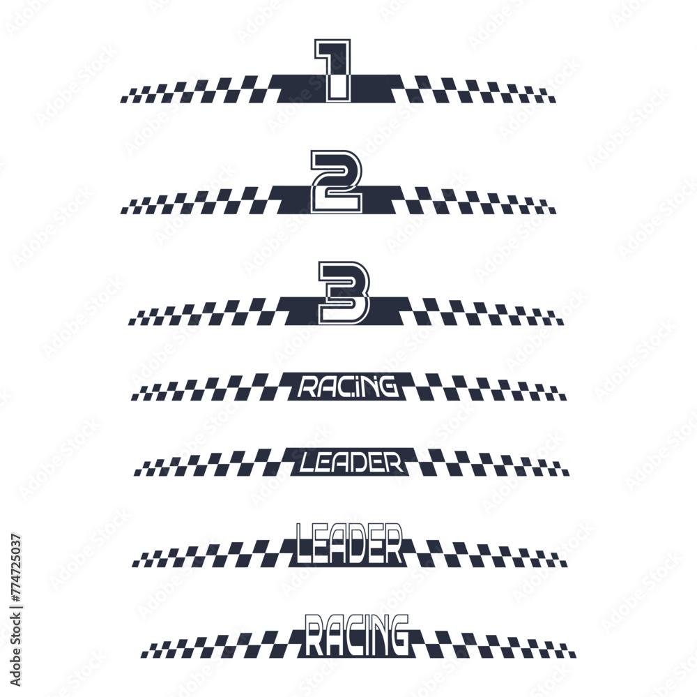 Racing. A sample of the design of the team of racers, fans. A template ...