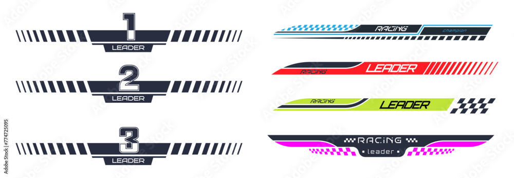 Racing. A sample of the design of the team of racers, fans. A template ...