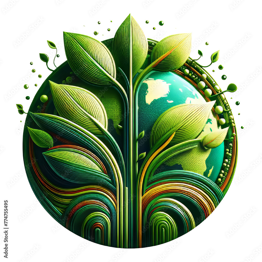 Eco-Friendly Plant Earth. Save Nature, Save Earth Day. Green ...