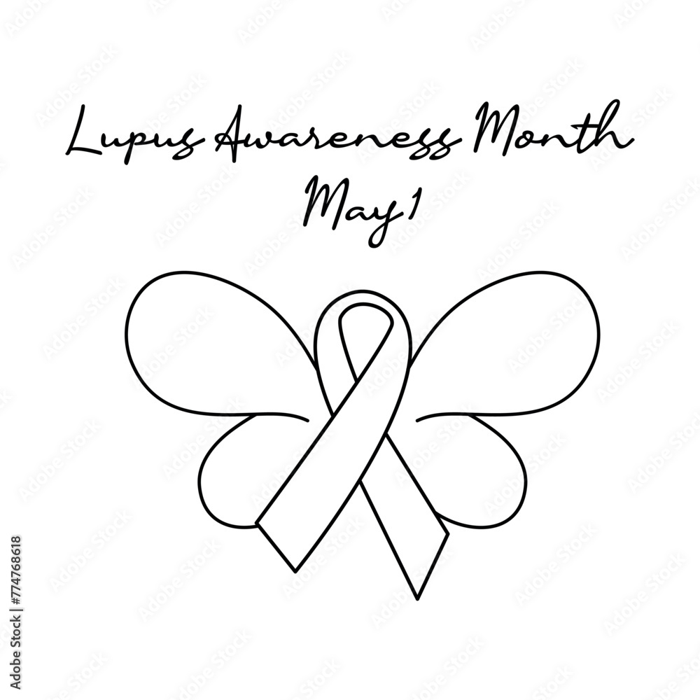 line art of Lupus Awareness Month good for Lupus Awareness Month ...