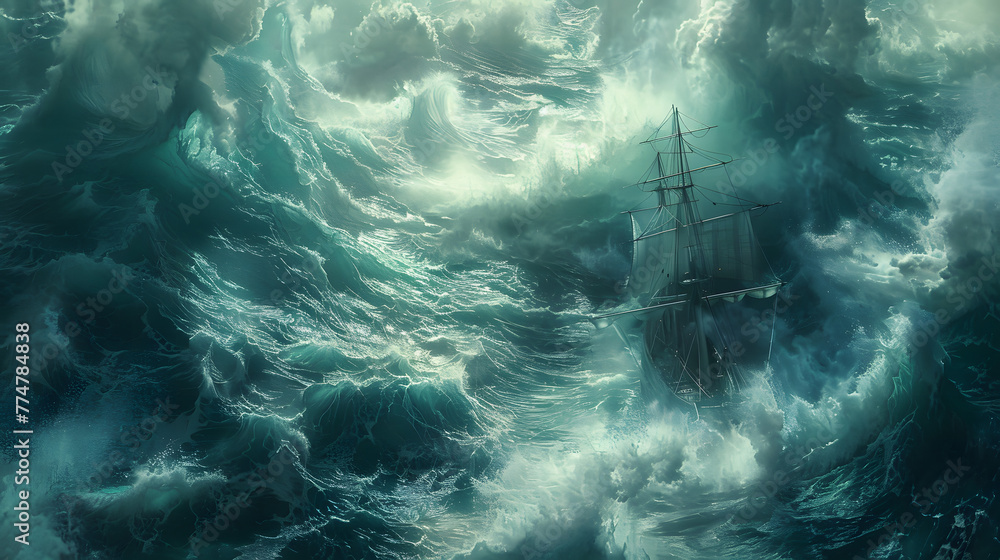 Pirate ship in storm Punk Fluff enthusiasts exploring the mystery of ...