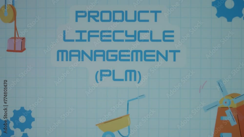 Vidéo Stock Product Lifecycle Management inscription on blue math sheet ...
