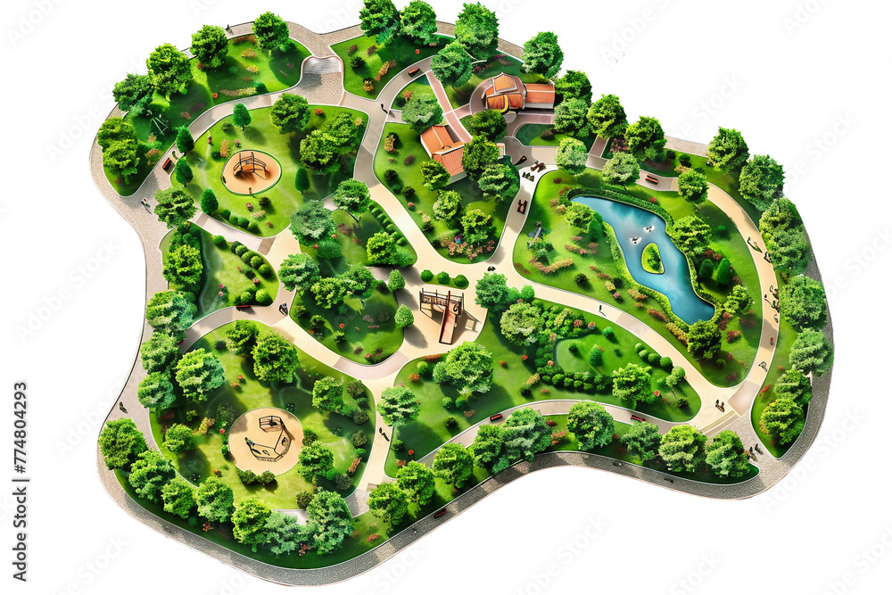Park Map On Transparent Background. Stock Photo | Adobe Stock
