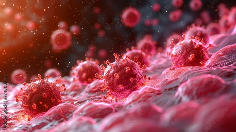 Colorectal cancer cells grow uncontrollably, spreading to other organs ...