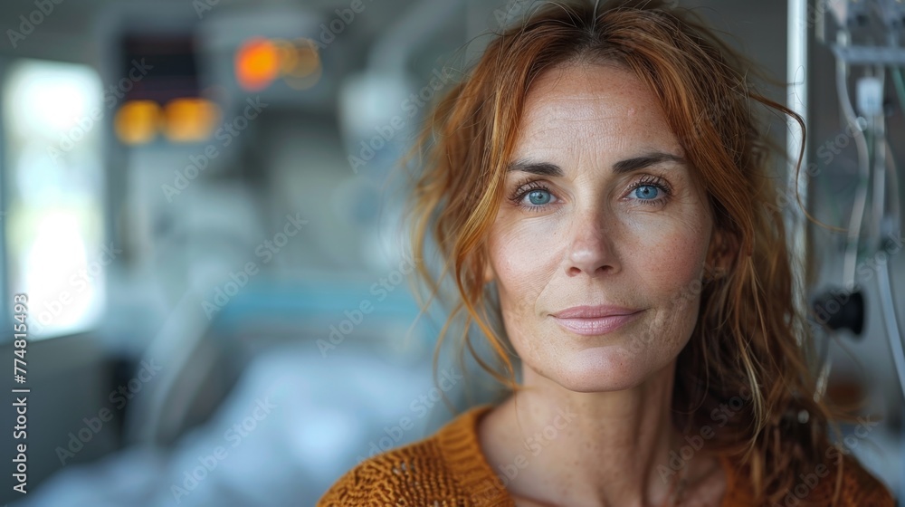 In the hospital, a cervical cancer patient bravely tackles her ...