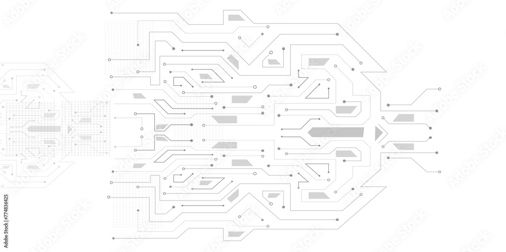 Vectors High-tech connection system on a white background. Technology ...