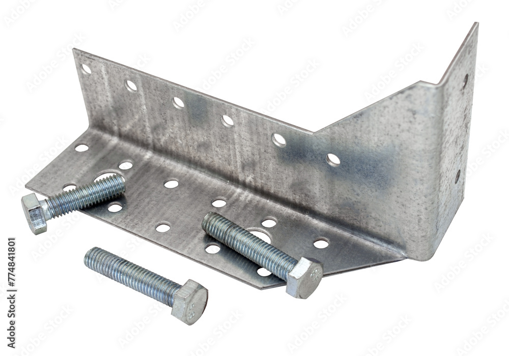 Perforated metal sheet and screw bolt on white Stock Photo | Adobe Stock