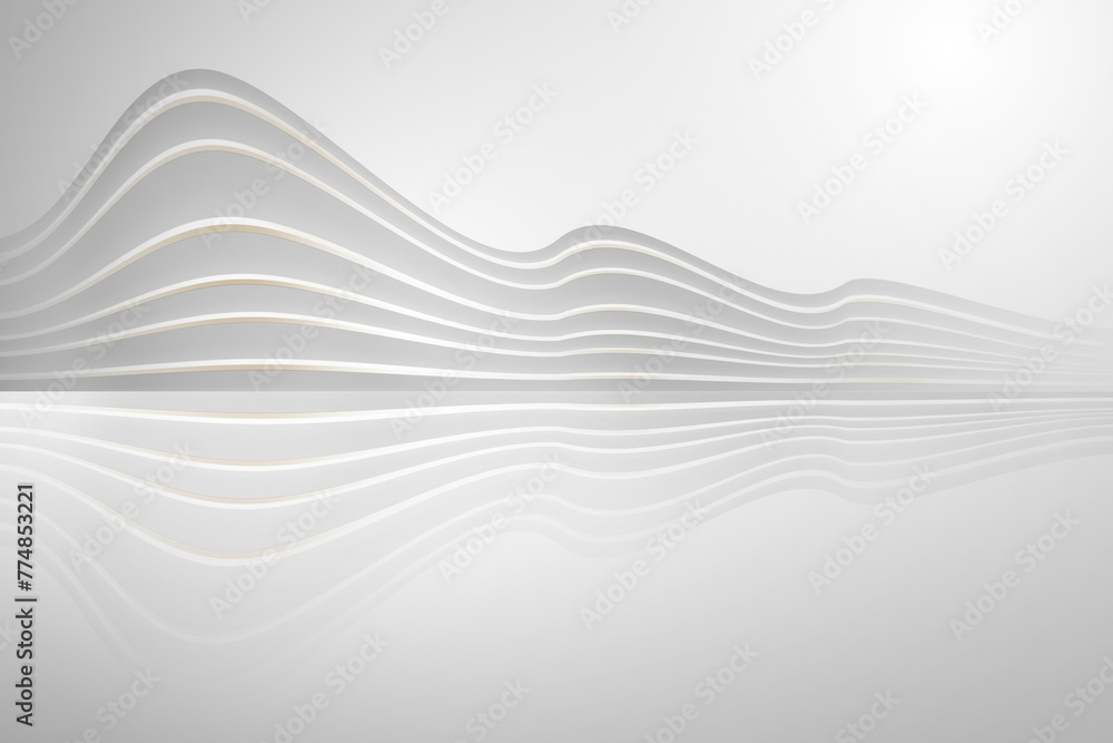 Abstract line graphics of smooth surfaces with lines and light ...