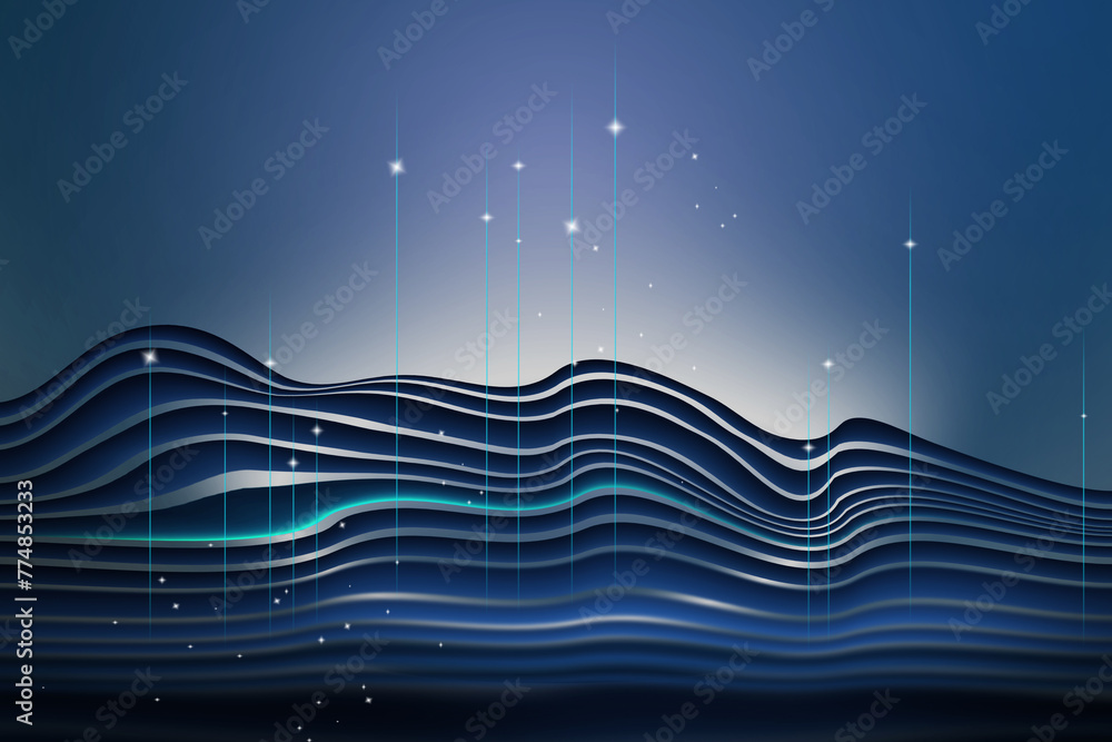 abstract background Abstract line graphics of smooth surfaces with ...