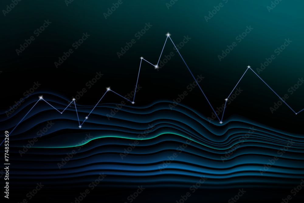 background Abstract line graphics of smooth surfaces with lines and ...