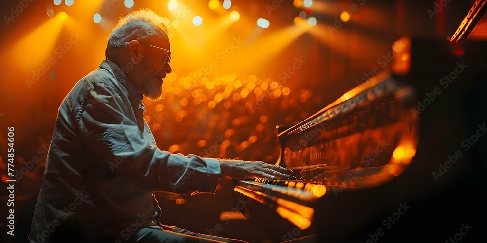 Blind musician plays piano at charity concert using heightened senses ...