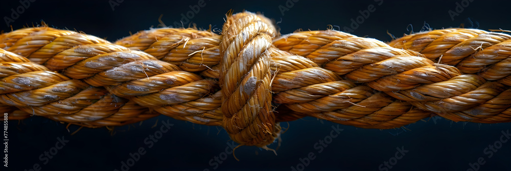 Strength in Unity Detailed Shot of a Tightly Tied Knot, A friendship ...