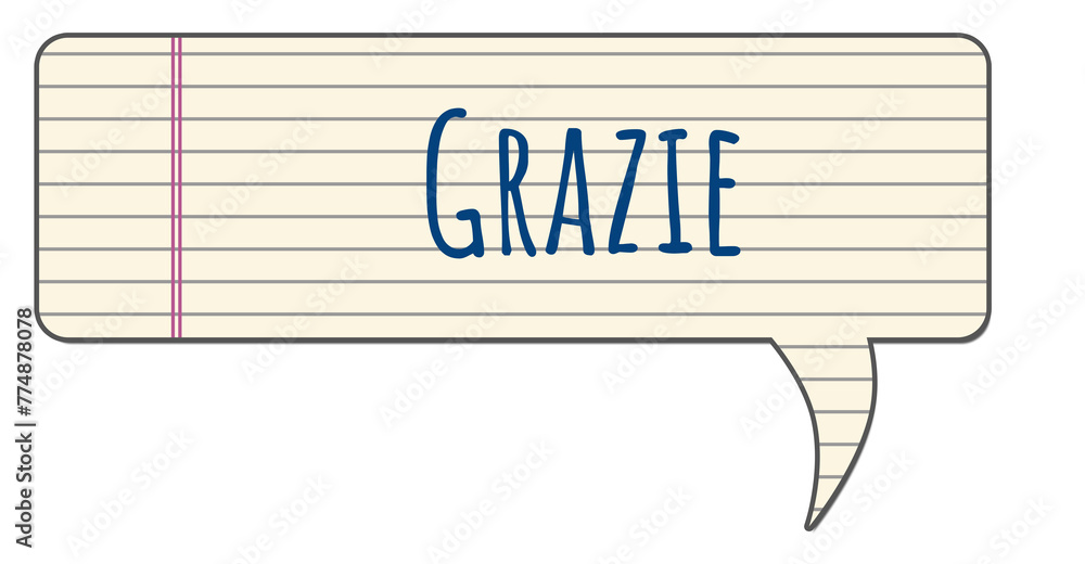 Poster Grazie Notebook Texture Comment Symbol Text – Wall Art | UkPosters
