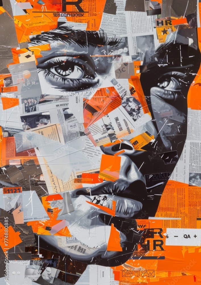 Propaganda poster of 1960s. Different pieces template, in the style of ...