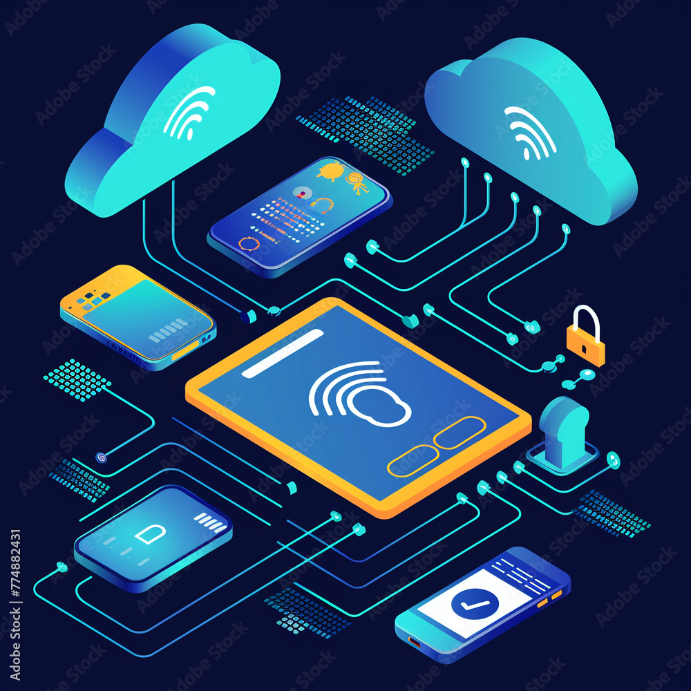 Illustration of a multi-factor authentication process for accessing ...