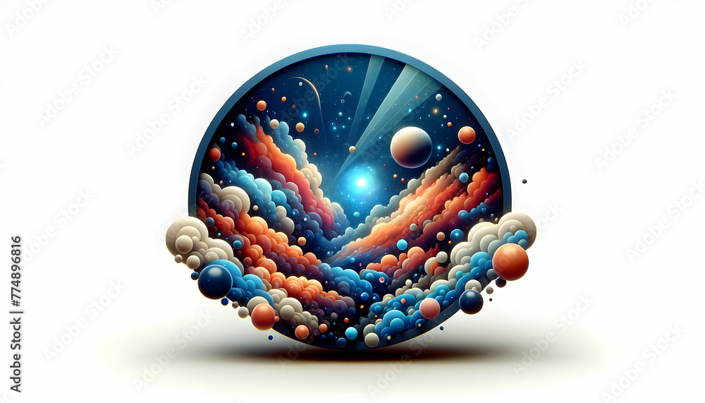 3d flat icon as Interstellar Drift Comets and asteroids drifting ...