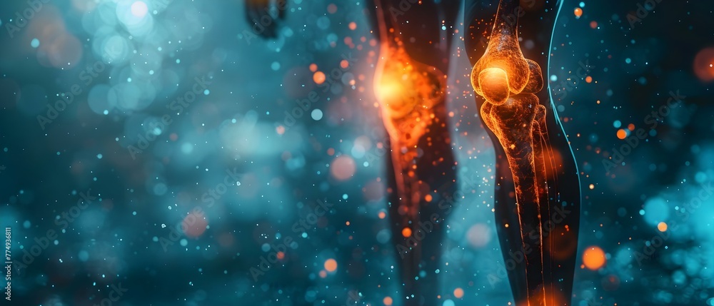 Stockillustratie Animated Presentation of Joint Inflammation in the ...