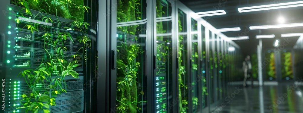 An expansive data center powered by renewable energy sources ...
