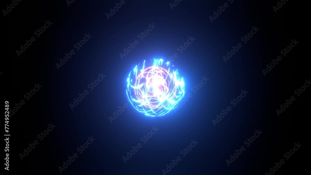 The gaming effects stuff illuminated abstract power sphere and ...