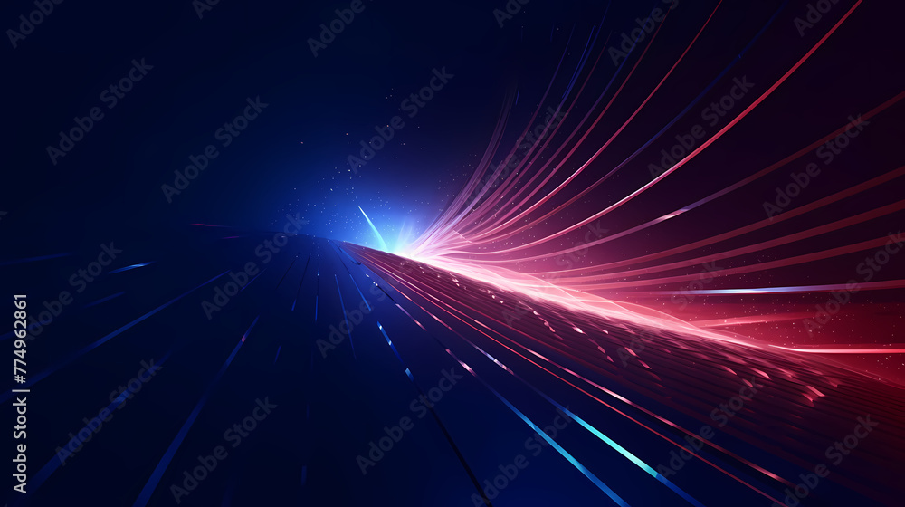 Light bends and condenses into a beam, creating a sense of speed and ...