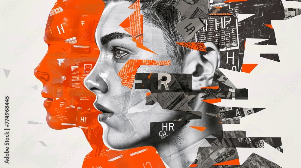 Propaganda poster of 1960s. Different pieces template, in the style of ...